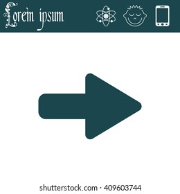 Right Arrow Symbol Icon Stock Vector (Royalty Free) 409603744 ...