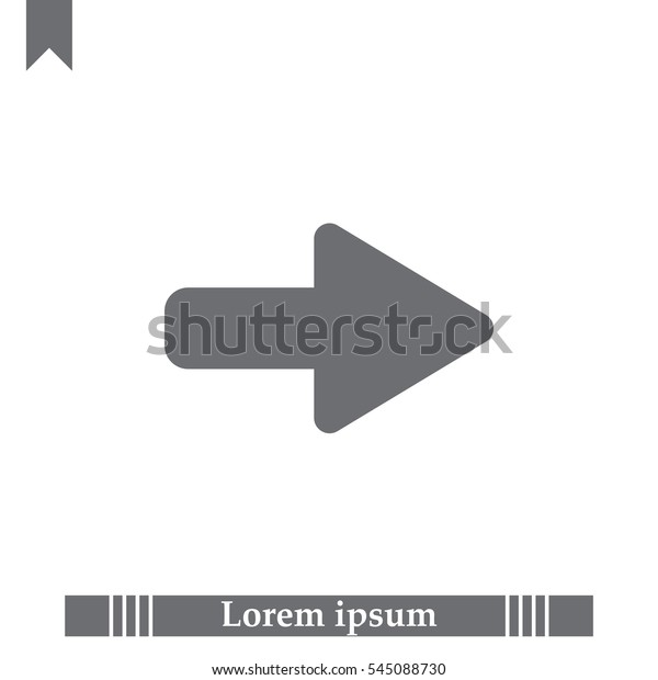 Right Arrow Symbol Icon Stock Vector (Royalty Free) 545088730 ...