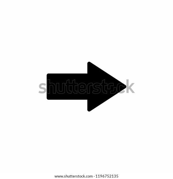 Right Arrow Symbol Icon Vector Stock Vector (Royalty Free) 1196752135 ...