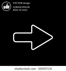 Right Arrow Symbol Line Icon Stock Vector (Royalty Free) 367860539