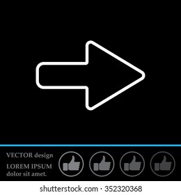Right Arrow Symbol Line Icon: เวกเตอร์สต็อก (ปลอดค่าลิขสิทธิ์ ...