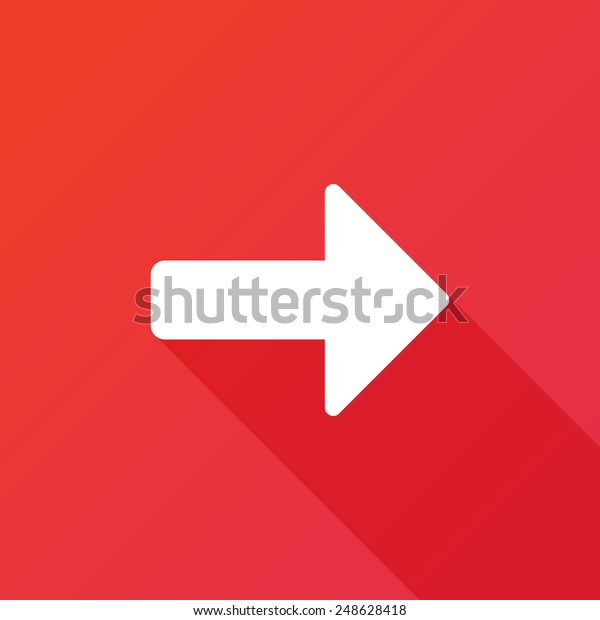 Right Arrow Symbol On Red Backgroundclean Stock Vector (Royalty Free ...
