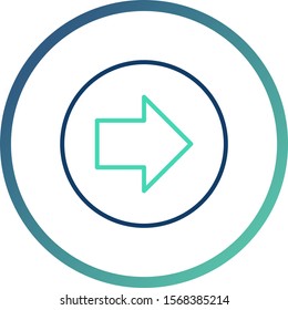 Vektor Stok Right Arrow Vector Icon White Background (Tanpa Royalti ...