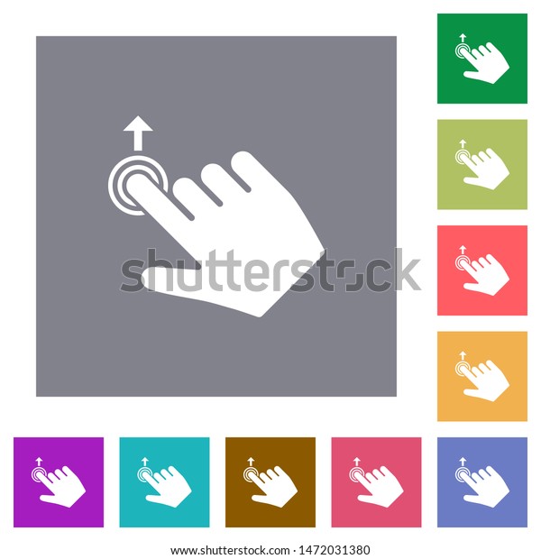 Right Handed Slide Gesture Flat Icons Stock Vector (Royalty Free ...