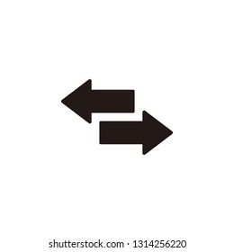 Right Left Arrow Icon Sign Symbol Stock Vector (Royalty Free ...