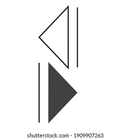 Right Left Taper Icons Suitable Internet Stock Vector (Royalty Free ...