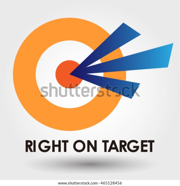 Right On Target Logo Shaped Target Stock Vector (Royalty Free ...