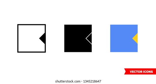 Left Side Icon 3 Types Color Stock Vector (Royalty Free) 1345218659 ...