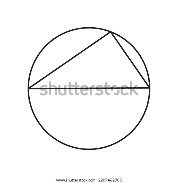 Right Triangle Inscribed Circle Didactic Material: стоковая векторная ...