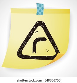 Right Turn Doodle Stock Vector (Royalty Free) 349856753 | Shutterstock