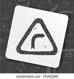 Right Turn Doodle Stock Vector (Royalty Free) 751423090 | Shutterstock