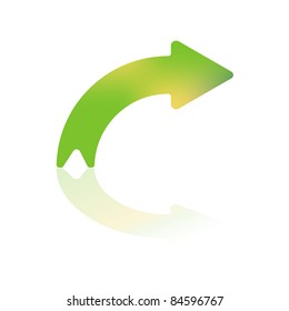 Right Turning Gradient Color Curved Arrow Stock Vector (Royalty Free ...