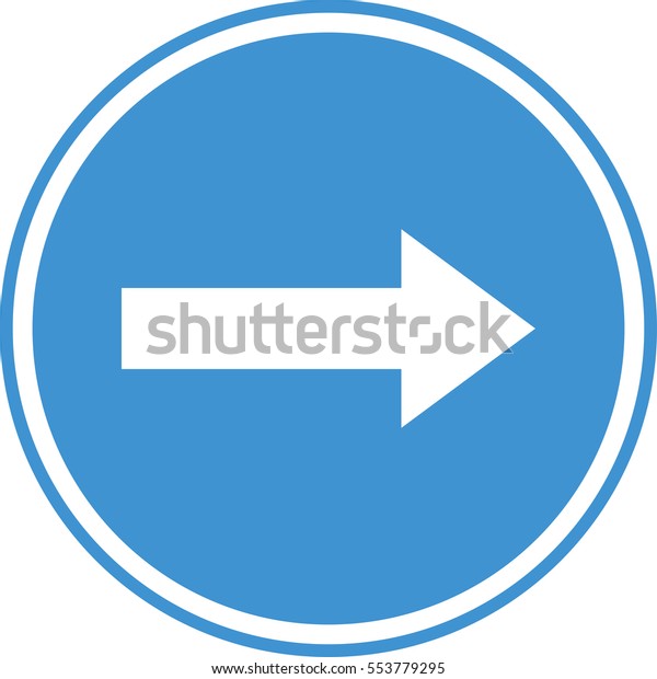 Right Way Road Arrow Icon Stock Vector (Royalty Free) 553779295 ...