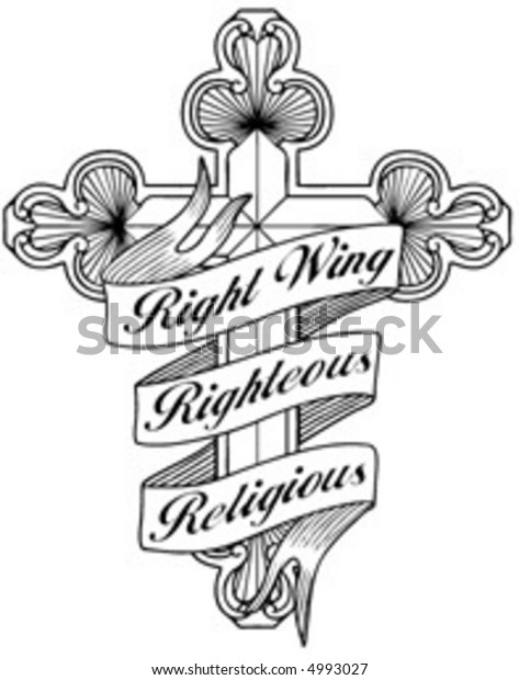 Right Wing Righteous Religious Banner Over Stock Vector (Royalty Free ...