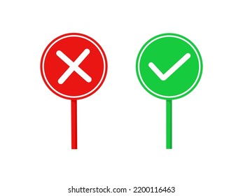 Right Wrong Right Wrong Icon Isolated Stock Vector (Royalty Free ...