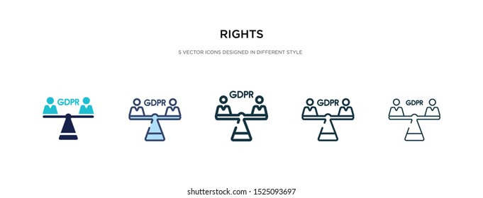 Rights Icon Different Style Vector Illustration Stock Vector (Royalty ...