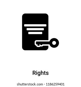 Rights Icon Vector Isolated On White Stock Vector (Royalty Free ...
