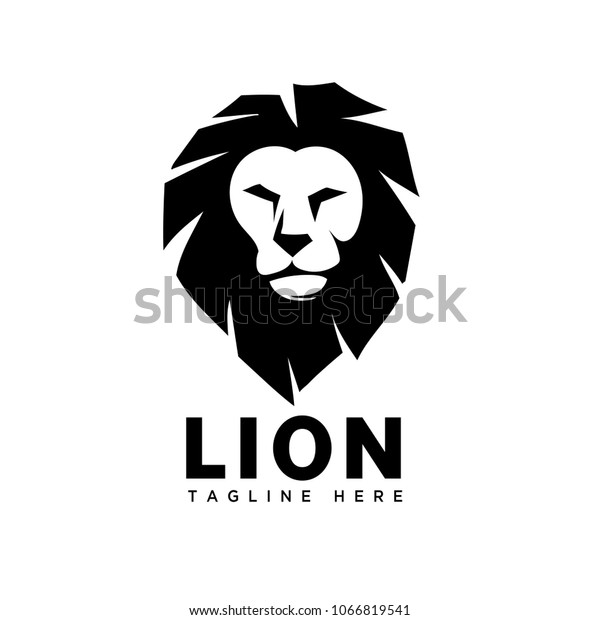 Rigid Lines Head Lion Art Logo Stock Vector (Royalty Free) 1066819541