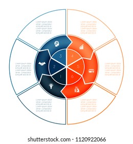 Ring Arrows Infographic Chart Template Presentation: เวกเตอร์สต็อก ...