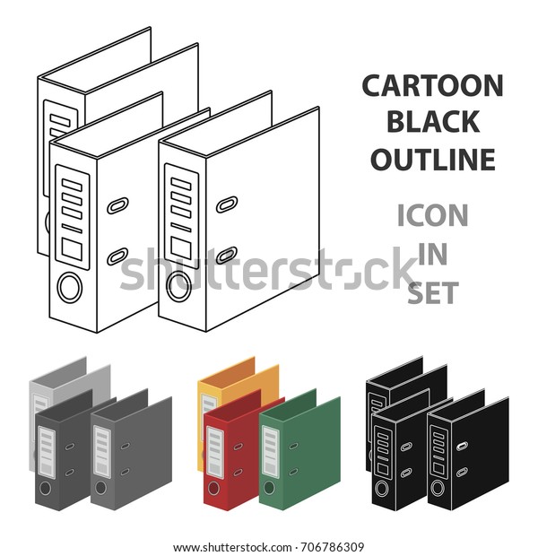 Ring Binders Icon Cartoon Style Isolated Stock Vector (Royalty Free ...