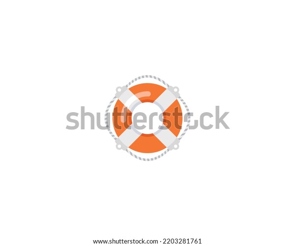 Ring Buoy Vector Isolated Emoji Icon Stock Vector (Royalty Free ...