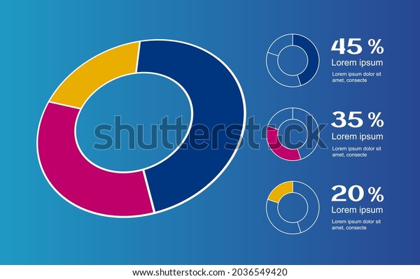 Ring Chart Design Three Level Ring Stock Vector (Royalty Free ...