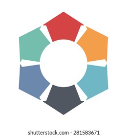 Ring Diagram Seven Arrows Template Infographics 스톡 벡터(로열티 프리) 277297172 ...