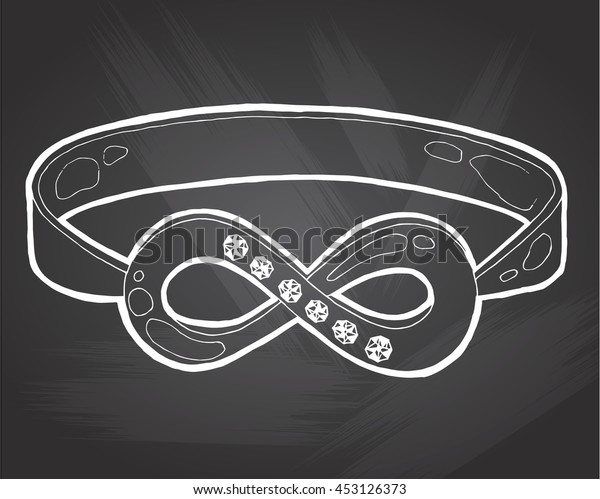 Ring Infinity Symbol Sketch Hand Drawn Stock Vector (Royalty Free ...