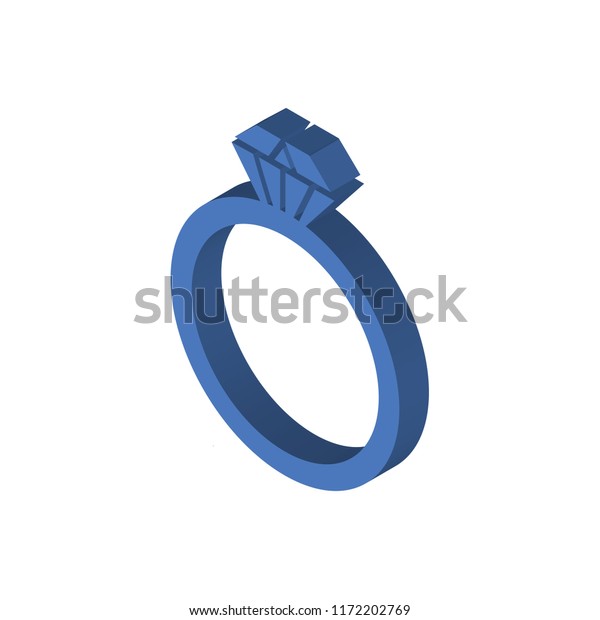 Ring Isometric Left Top View 3d Stock Vector (Royalty Free) 1172202769 ...