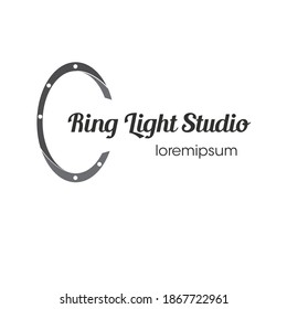 Ring Light Studio Logo Symbol Template Stock Vector (Royalty Free ...