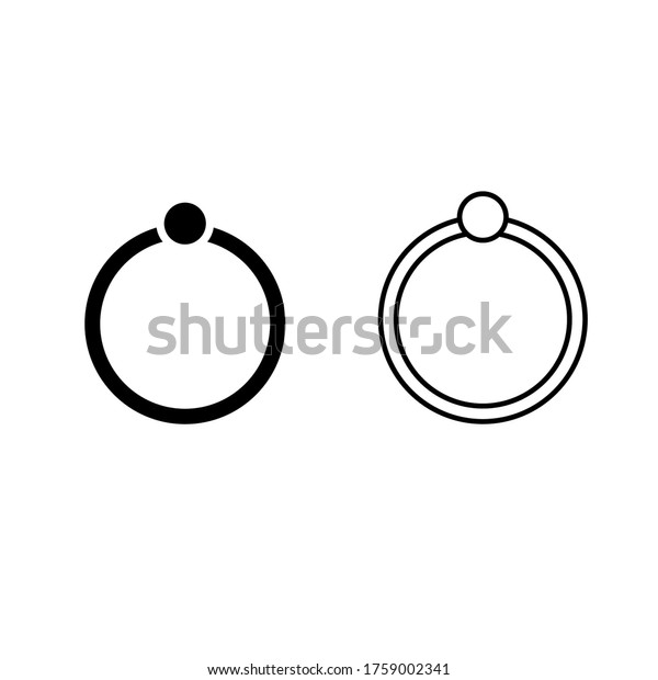 Ring Logo Icon Engagement Ring Icon Stock Vector (Royalty Free ...