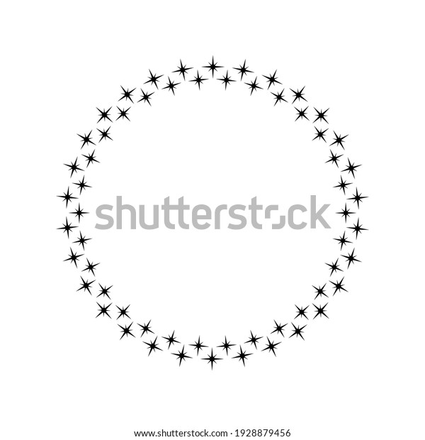 Ring Made Twinkling Stars Vector Illustration Stock Vector (Royalty ...