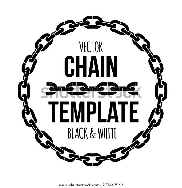 Ring Shape Chain Emblem Black White Stock Vector (Royalty Free) 277447562