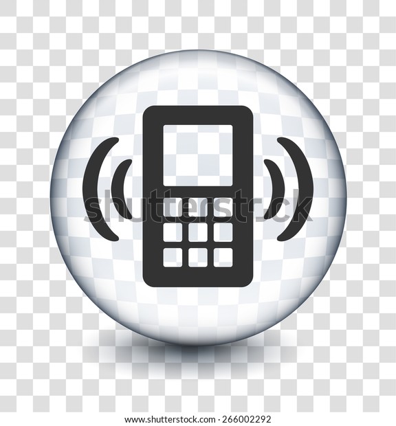 Ringing Cell Phone On Transparent Round Stock Vector (Royalty Free ...