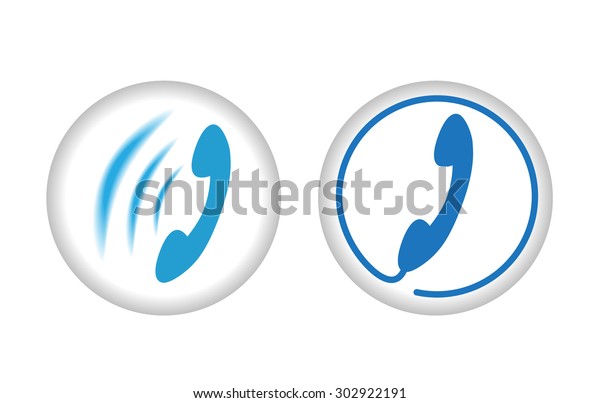 Ringing Phone Vector Symbol Icon Sign Stock Vector (Royalty Free ...