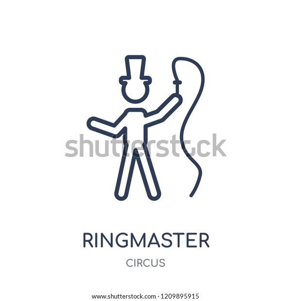 Ringmaster Icon Ringmaster Linear Symbol Design Stock Vector (Royalty ...