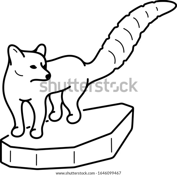 Ringtail Cat Arizona State Symbol Vector Stock Vector (Royalty Free ...