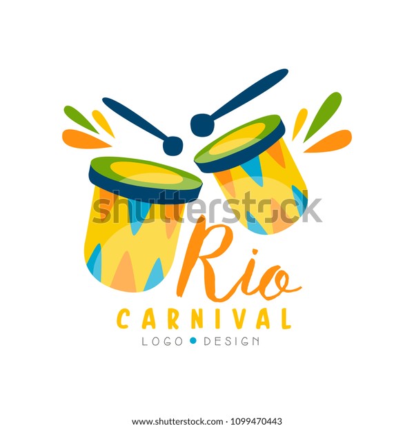Rio Carnival Logo Design Bright Festive Stock Vector (Royalty Free ...