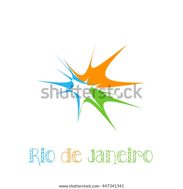 Rio De Janeiro Icon Colors Brazilian Stock Vector (Royalty Free ...