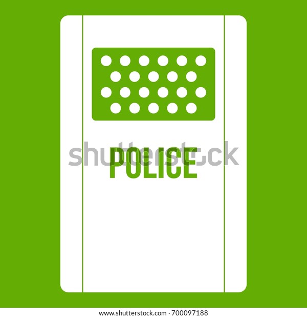 Riot Shield Icon White Isolated On: เวกเตอร์สต็อก (ปลอดค่าลิขสิทธิ์ ...