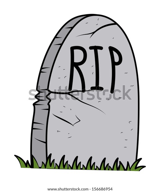 Rip Grave Cartoon Halloween Vector Illustration Stock-vektor ...