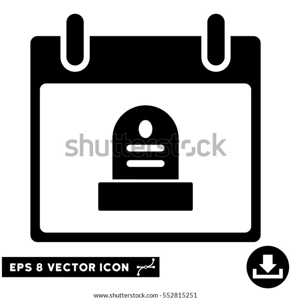 Rip Monument Calendar Day Icon Vector Stock Vector (Royalty Free ...