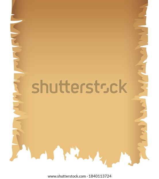 Ripped Ancient Papyrus Template Blank Space Stock Vector (Royalty Free ...