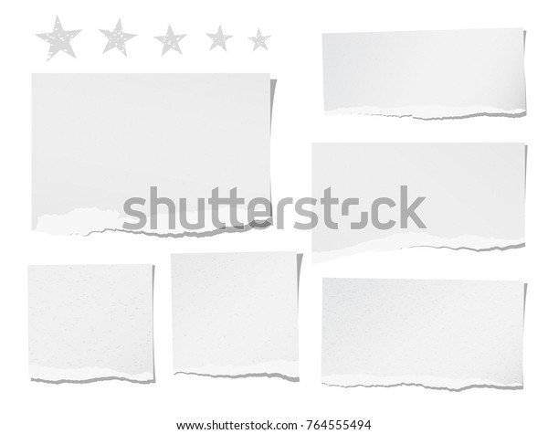 Ripped Blank Note Notebook Paper Sheets Stock Vector (Royalty Free ...