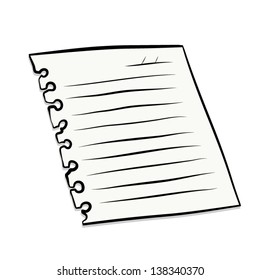 Ripped Page Paper Notebook Cartoon Vector Stock Vector (Royalty Free ...
