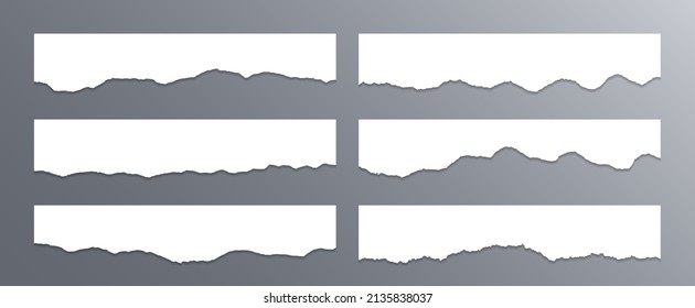 Ripped Paper Edge Borders Vector Collection Stock Vector (Royalty Free ...