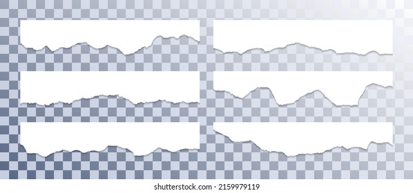 Ripped Paper Edge Borders Vector Collection Stock Vector (Royalty Free ...
