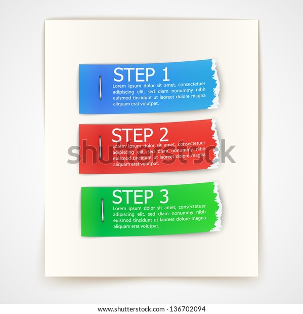 Ripped Paper Labels Set Stock Vector (Royalty Free) 136702094 ...