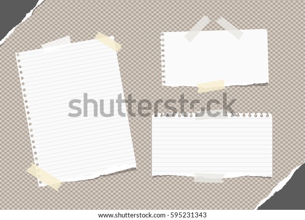 Ripped White Ruled Blank Note Notebook Stock Vector (Royalty Free ...