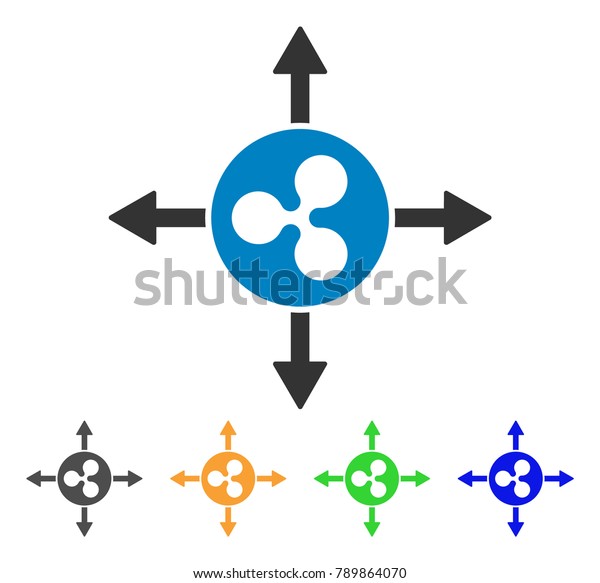 Ripple Directions Icon Vector Illustration Style: vector de stock ...
